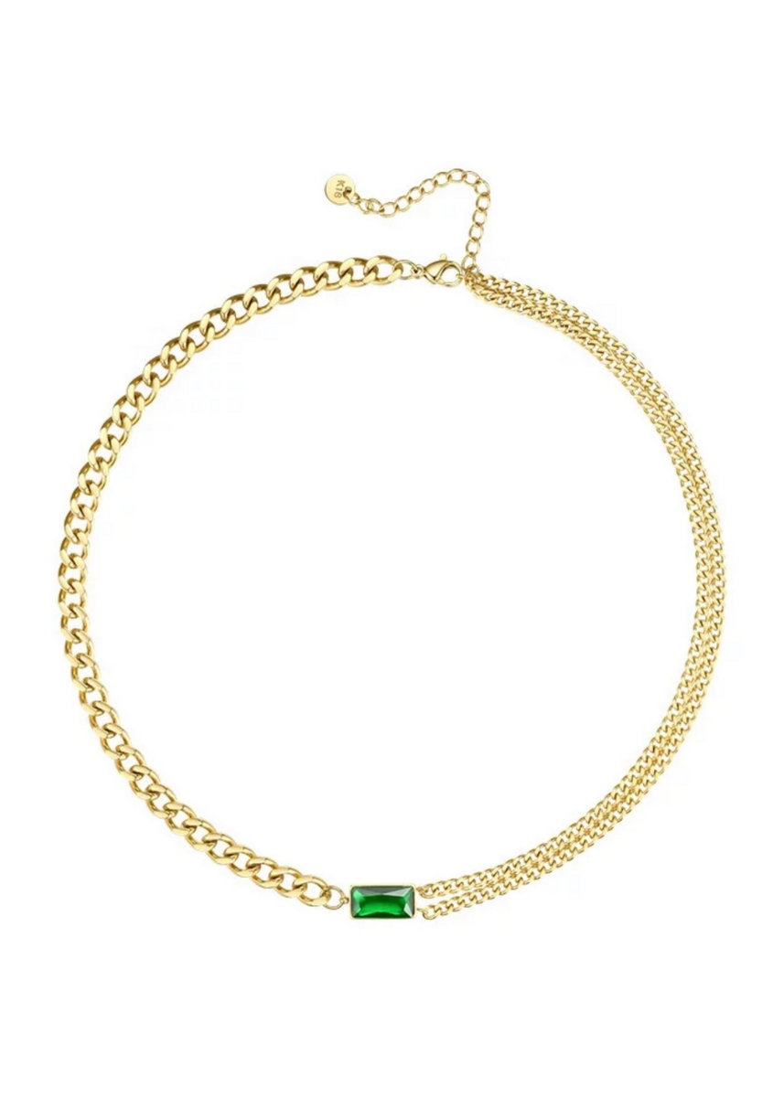 Eli - Emerald Multi Chain Necklace – RENA
